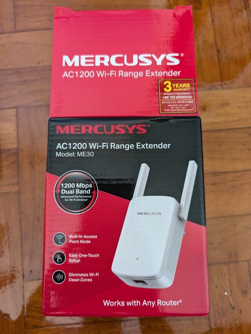 Mercusys ME30 AC1200( 2.4Ghz + 5Ghz ) Dual Band Wifi Range Extender ...