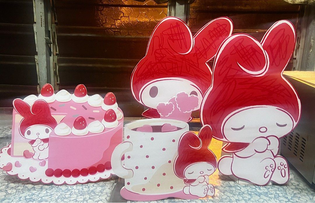 My Melody - Set of 4 pc of 2D Cutout Character Set with standee Foam ...