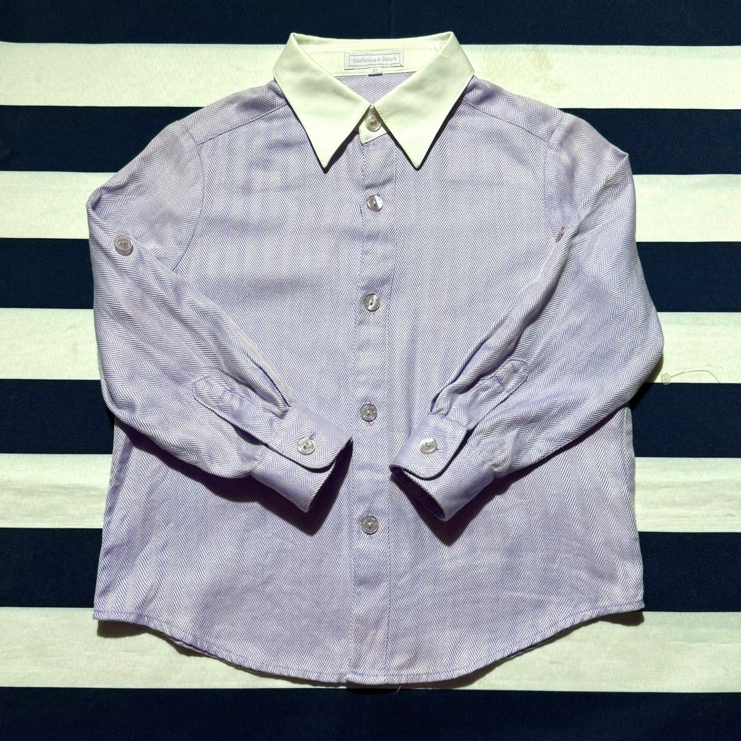 Nicholas & Bear Kids Formal Button down Polo 3 yrs old lilac lavander ...