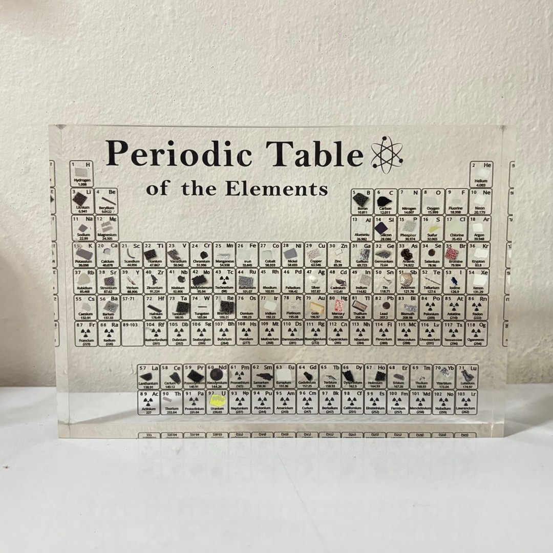 Periodic Table of Elements Glass Display, Furniture & Home Living, Home ...