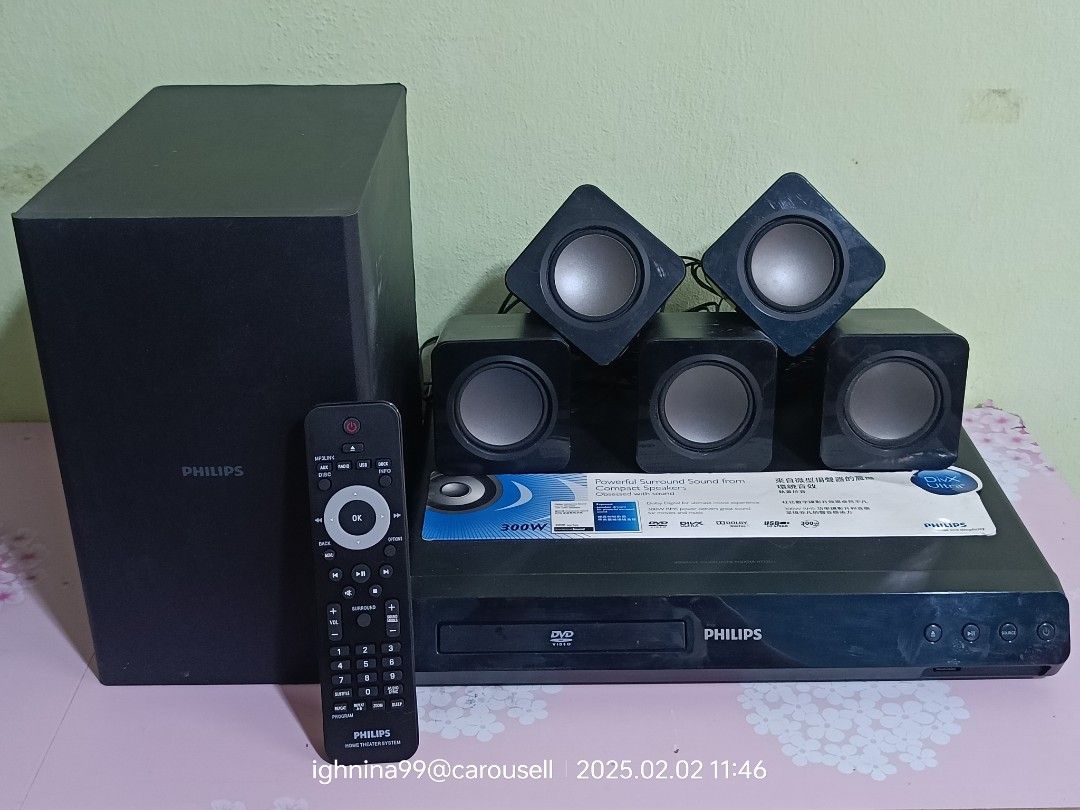 Philips DVD Home Theater 5.1ch Dolby Digital 300W (Fully Functions ...