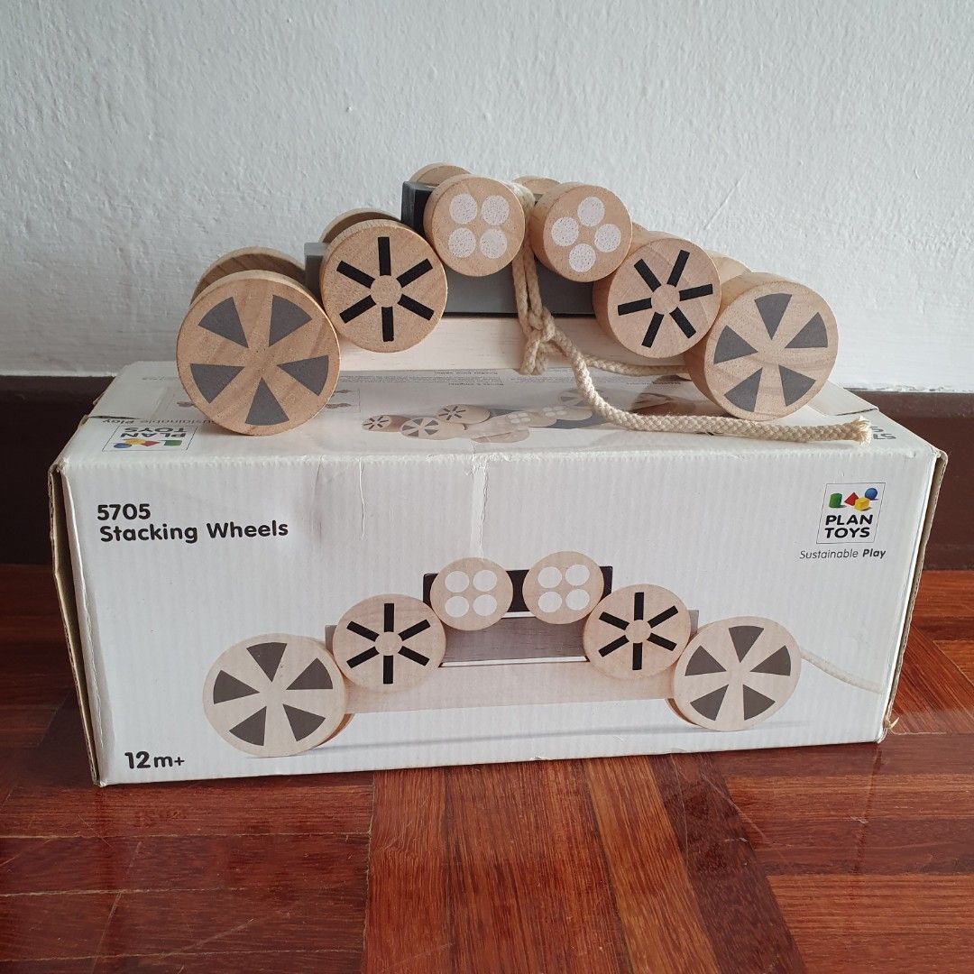 Plan Toys Pull Along Stacking Wheels, Babies & Kids, Infant Playtime on ...