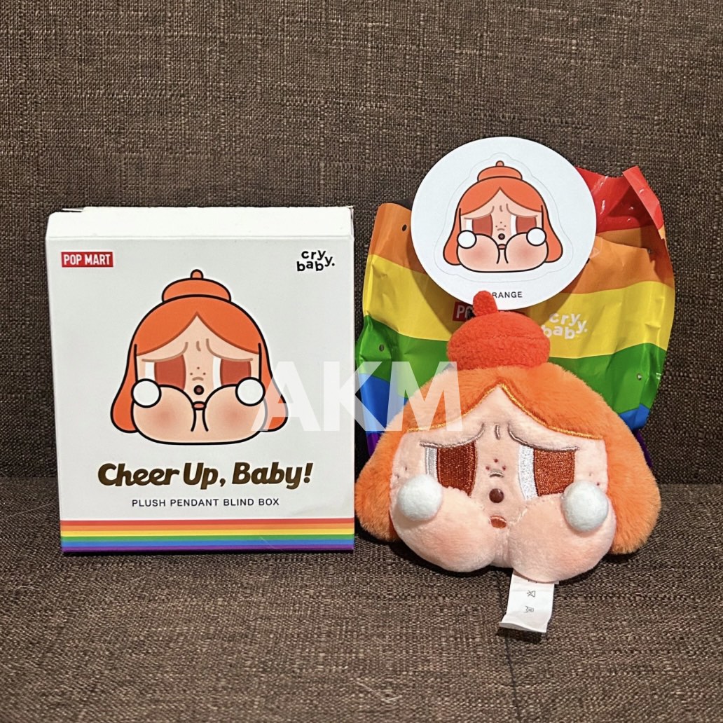 POP MART Cry Baby Cheer Up, Baby! Plush Pendant (Orange), Hobbies ...