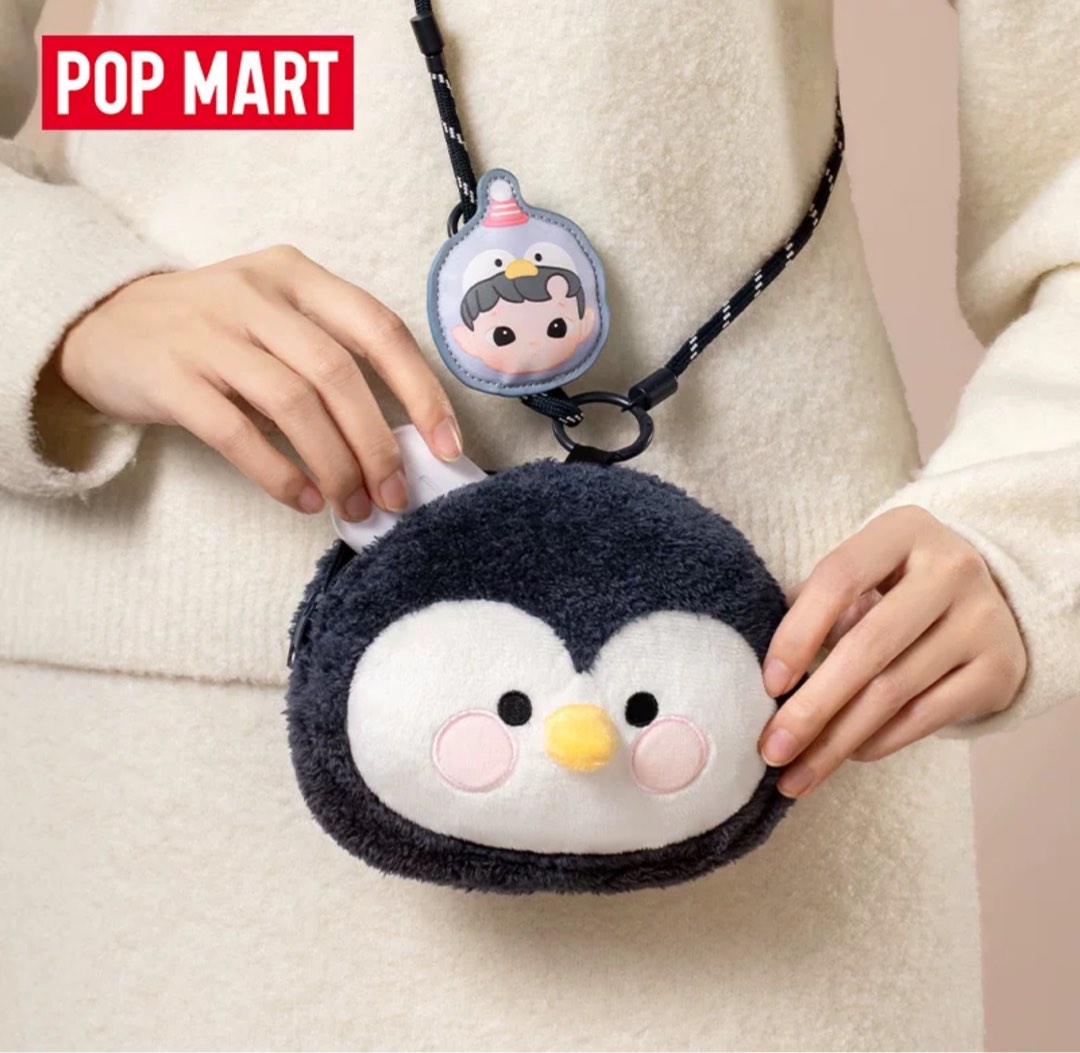 Popmart Hacipupu Snuggle with You Plush Bag Penguin, Women's Fashion ...