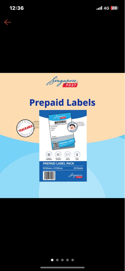 Singpost Postage stamp prepaid labels , Everything Else on Carousell