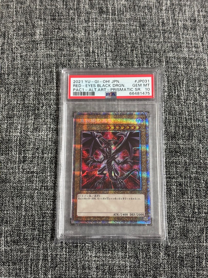 [PSA10] Red-Eyes Black Dragon PAC1-JP031 Alt Art PSE, Hobbies & Toys, Toys & Games on Carousell