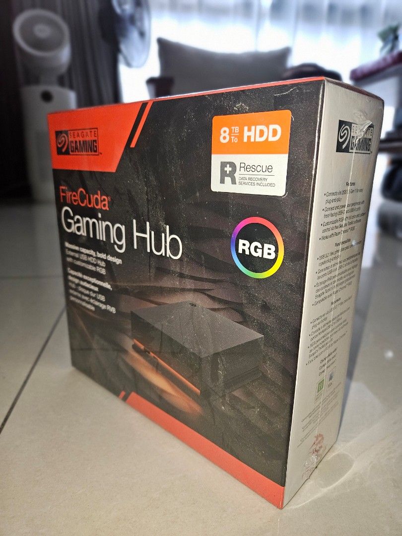 SEAGATE FireCuda Gaming Hub 8TB 外借硬碟, 電腦及科技產品, 電腦周邊產品, 硬碟及儲存裝置在旋轉拍賣