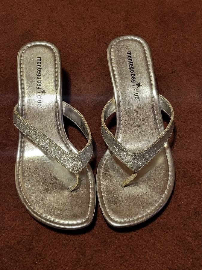 sparkly shoes for sale - used wedges size USA 6, 女裝, 鞋, 厚底鞋 - Carousell
