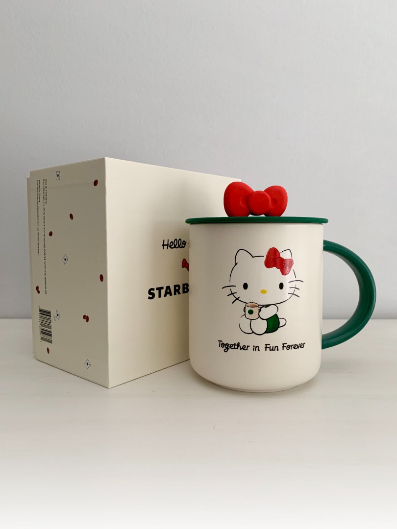 Starbucks x Hello Kitty 50th Anniversary 16 fl. oz Mug, Furniture ...