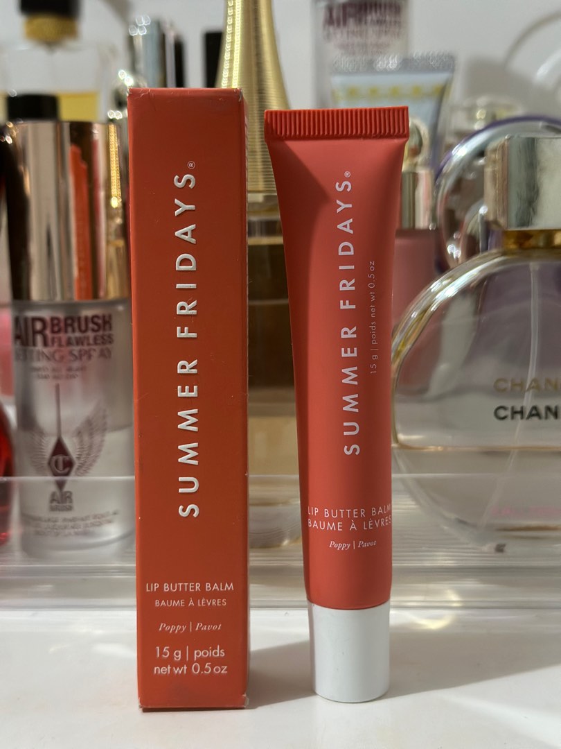 Summer Fridays Lip Butter Balm-Poppy, Beauty & Personal Care, Face ...