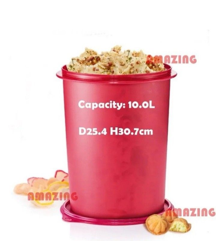tupperware tall canister 10L, Furniture & Home Living, Kitchenware ...
