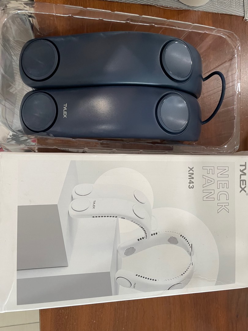 Tylex Folding Neckfan XM43 (Navy blue), Furniture & Home Living ...