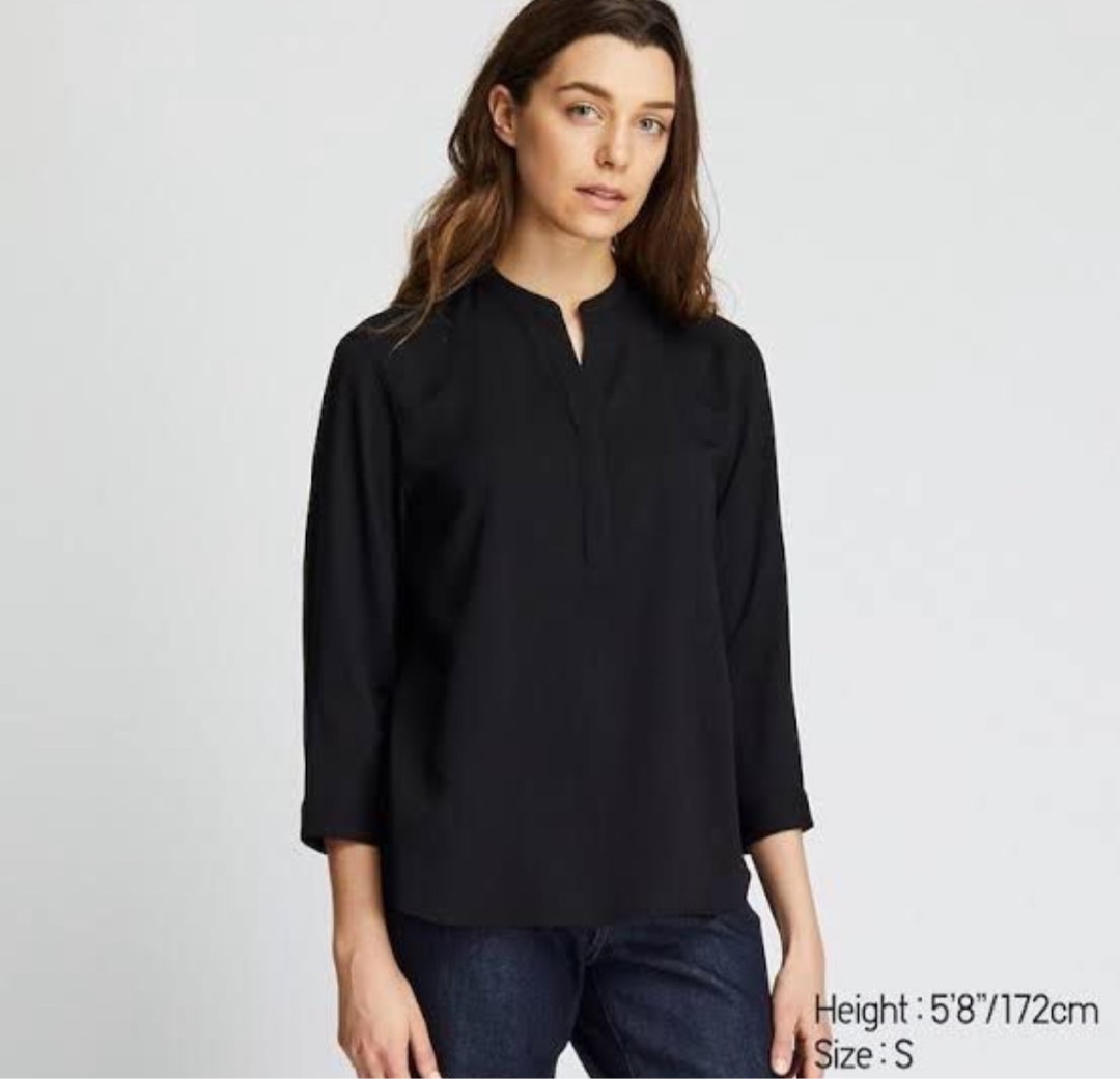 Uniqlo Rayon Longsleeves x gu mango zara h&m, Women's Fashion, Tops, Longsleeves on Carousell