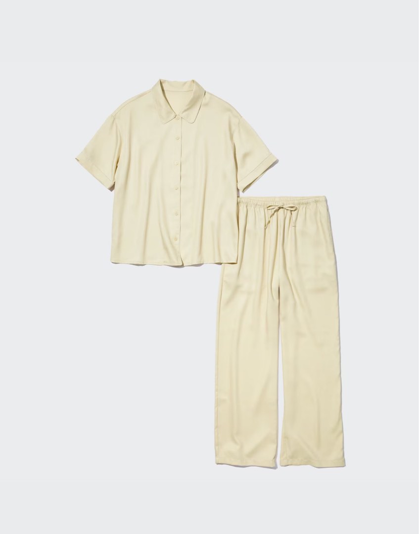 Uniqlo Satin Pajama Set, Women's Fashion, Dresses & Sets, Sets or ...