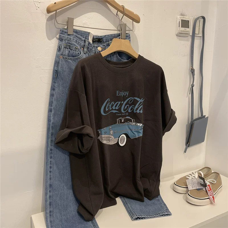 Vintage Coca Cola Waffle Tshirt, Women's Fashion, Tops, Shirts on Carousell