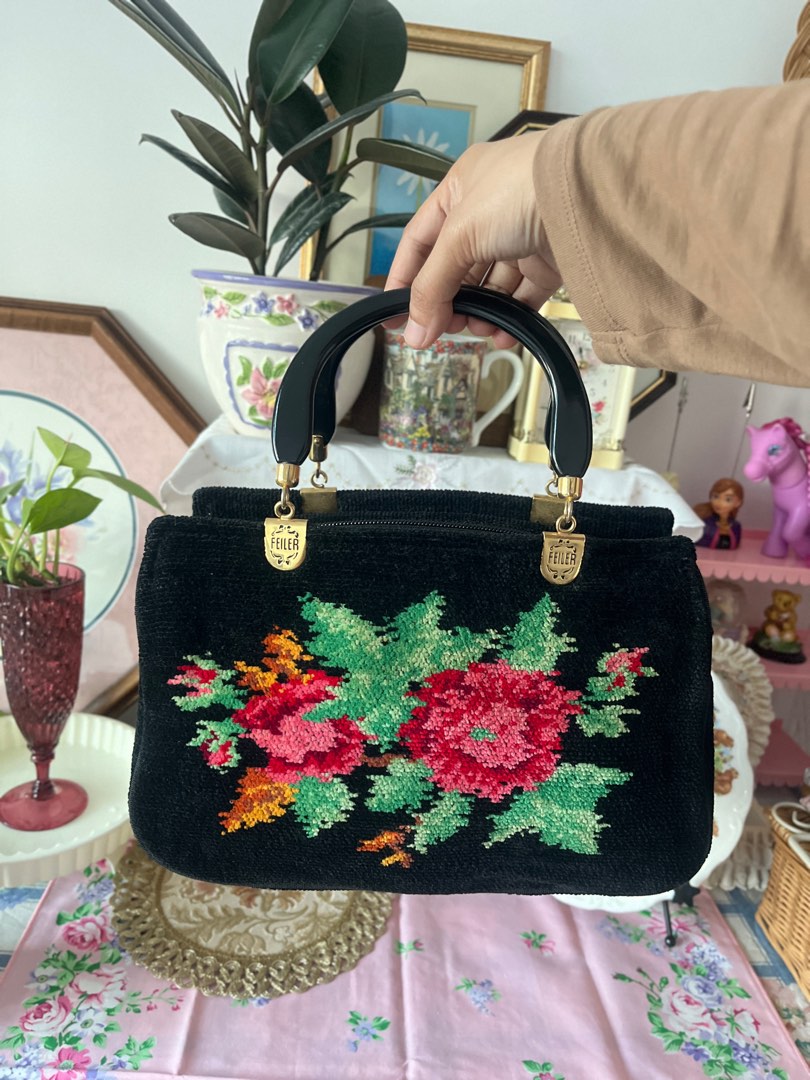 Vintage Feiler Germany Bag, Women's Fashion, Bags & Wallets, Clutches ...