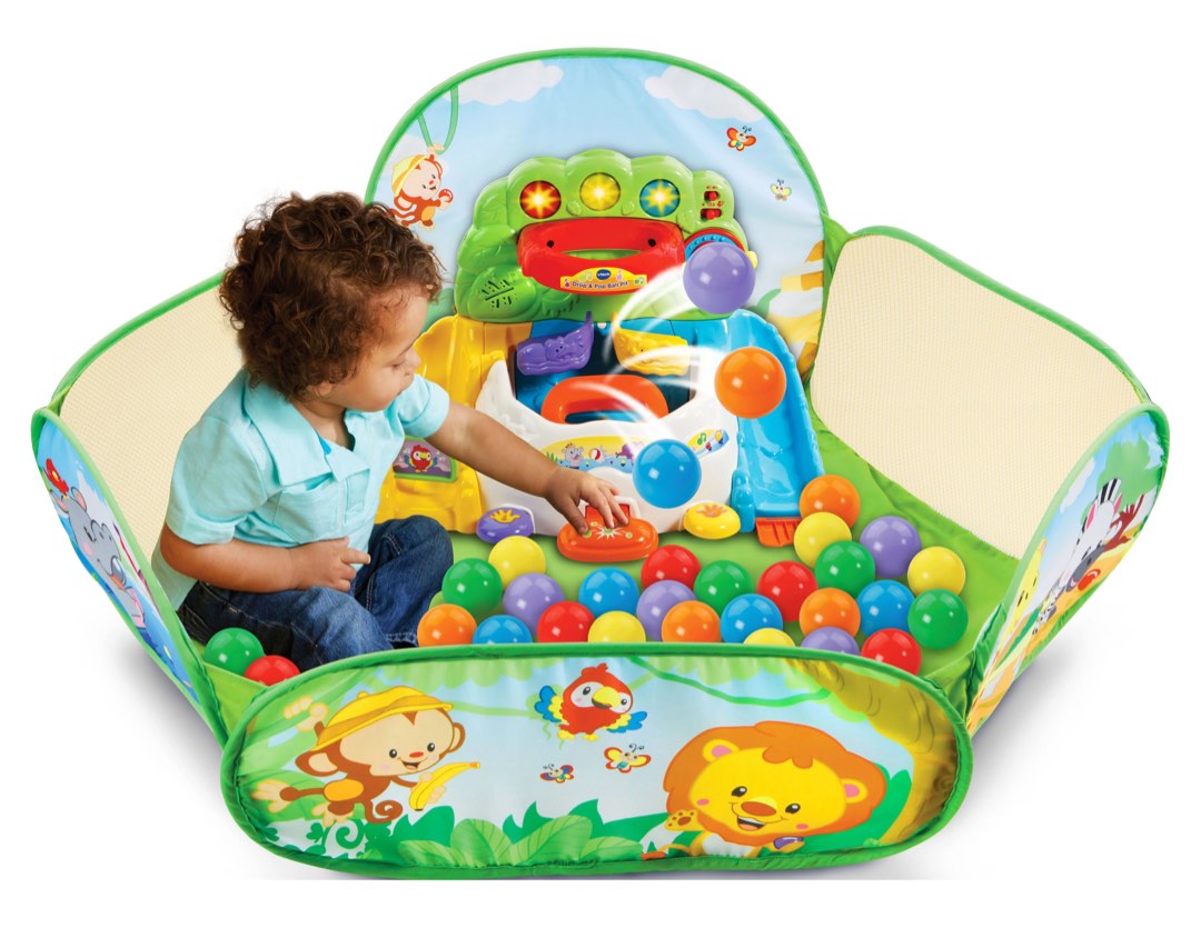 VTech Pop-a-Ball Drop & Pop Ball Pit Jungle Safari baby kids toy ...