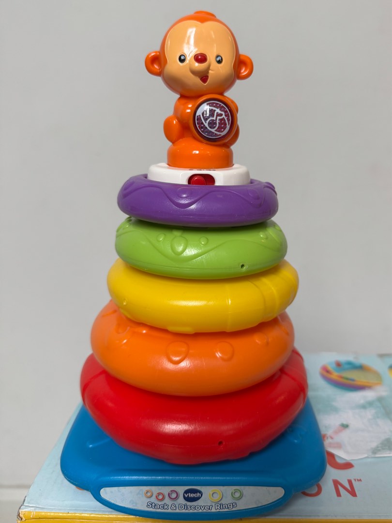 VTech Stack & Discover Rings interactive stacking for baby and toddler ...