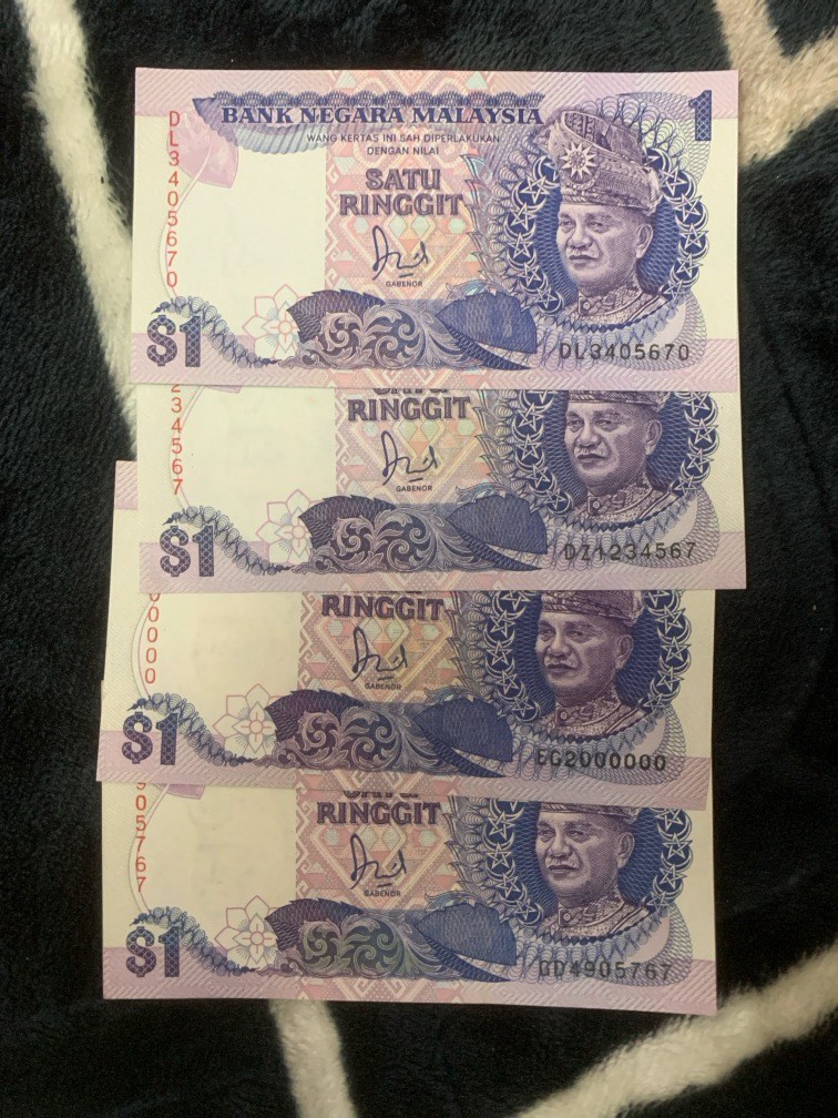 Wang Kertas RM1 Bank Note RM1 (Signed by Jaafar Hussein), Hobbies ...