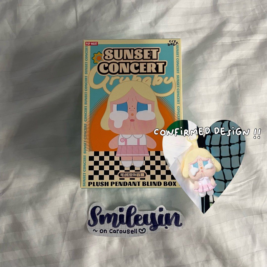 [WTS] Popmart Crybaby Sunset Concert Pink White Confirmed Design ...