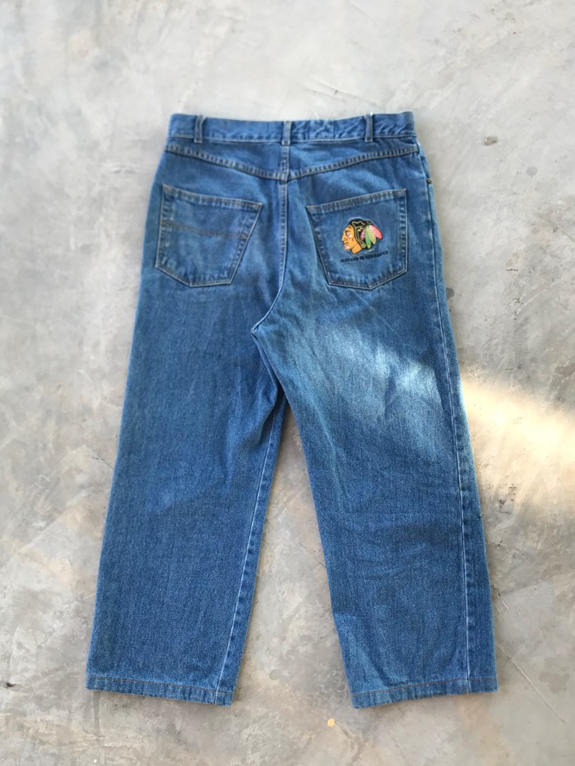 Y2k NFL baggy jeans, Men's Fashion, Bottoms, Jeans on Carousell