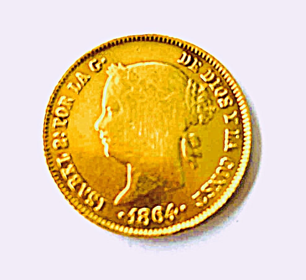 1864 FILIPINAS 4 Pesos GOLD COIN, Hobbies & Toys, Memorabilia ...