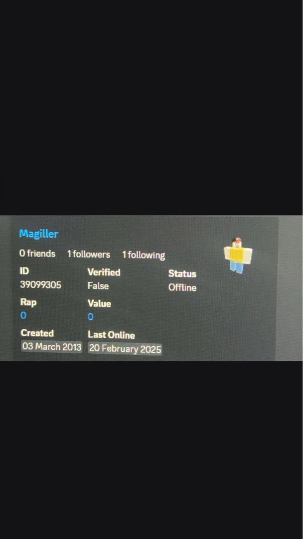 2013 ROBLOX NAMESNIPE RARE ACCOUNT UNVERIFIED OG, Video Gaming, Video ...