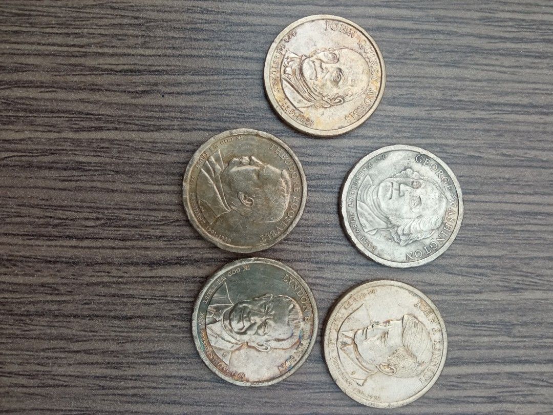 20 pieces different designs US presidential 1 dollar coins, Hobbies ...