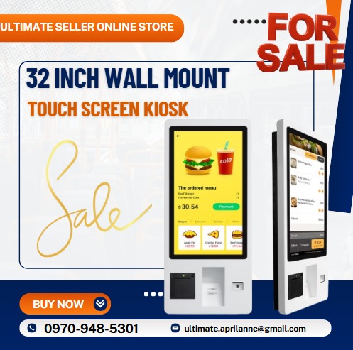32 Inch Wall Mount Touch Screen Fast Food Ordering KIOSK Self Service ...