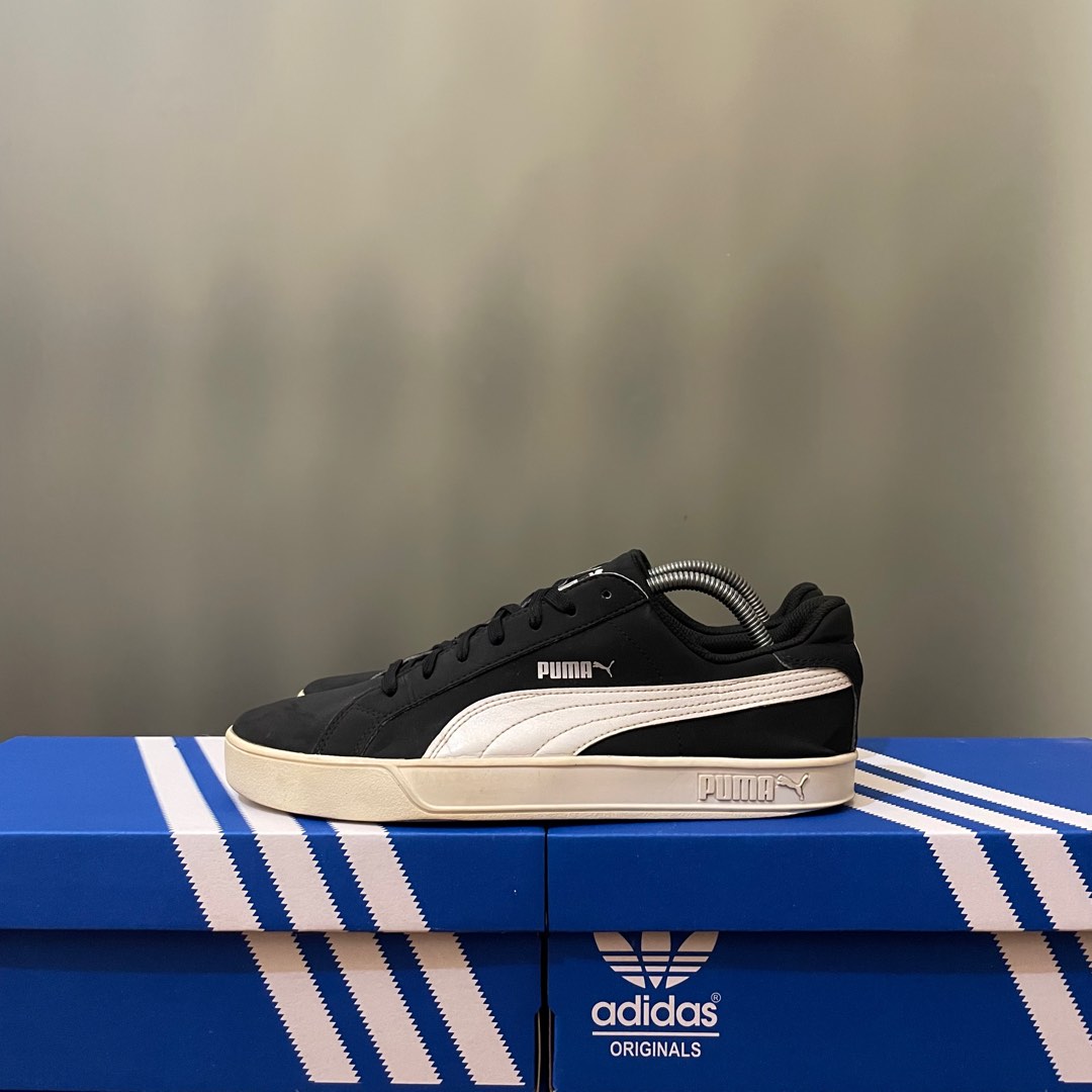43 - Sepatu Puma Bekas Second Puma Smash Vulc Black White Bekas Second ...