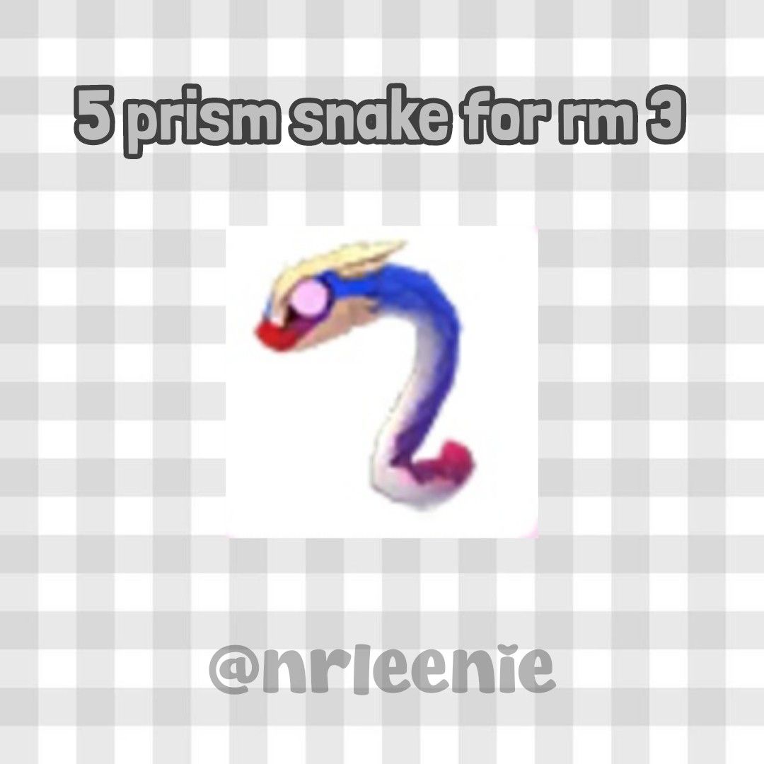 5 prism snakes for rm 3 - adopt me pet, Video Gaming, Video Games ...