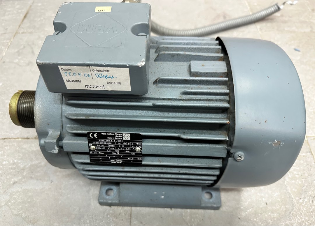 德國製 原廠 VEM 電機電動馬達K21R系列 2.2KW Germany VEM Motors 3 Phase Three Phase Electric Motor 2.2 kW Motor ...