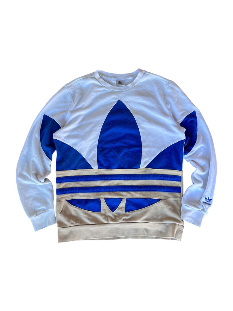 Adidas Tree Foil Big Logo Sweater, Women's Fashion, Coats, Jackets and ...