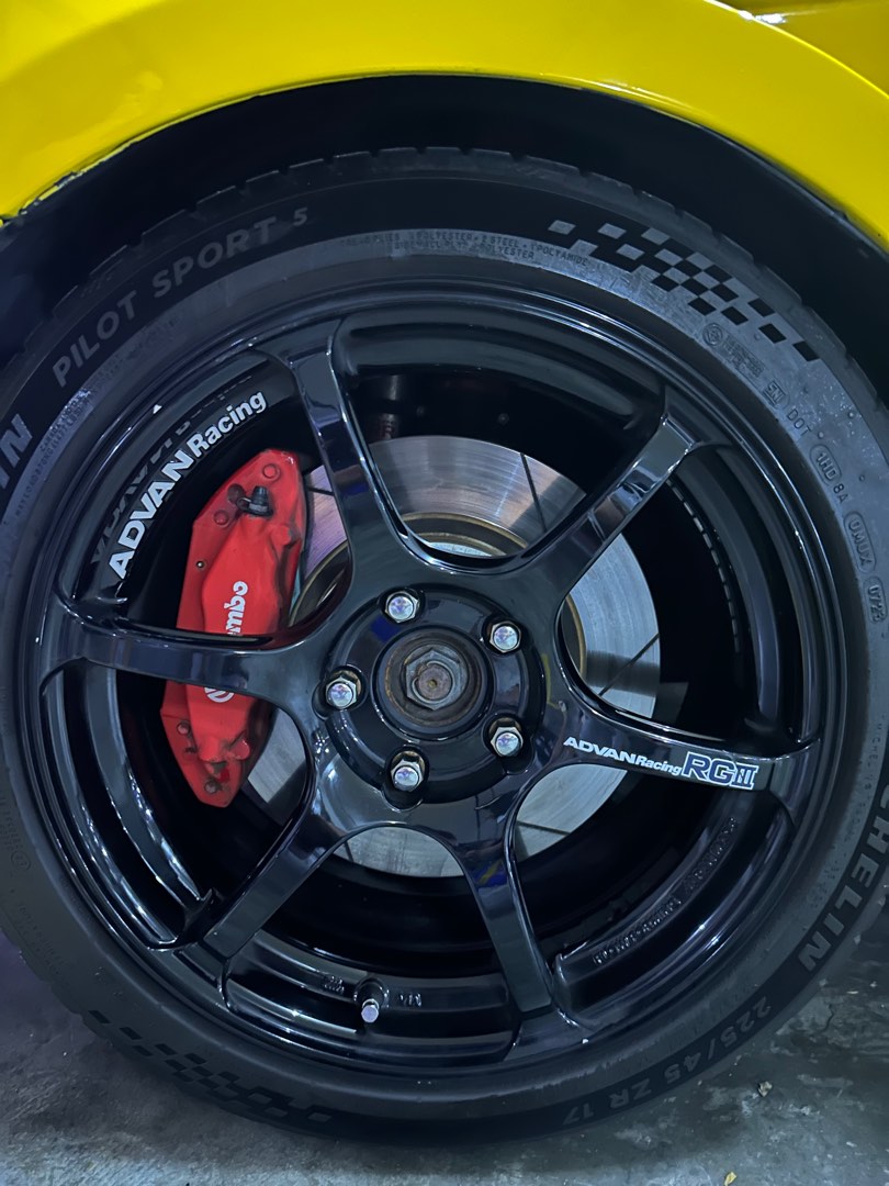 Advan RG3 17 inch original, Car Accessories, Tyres & Rims on Carousell