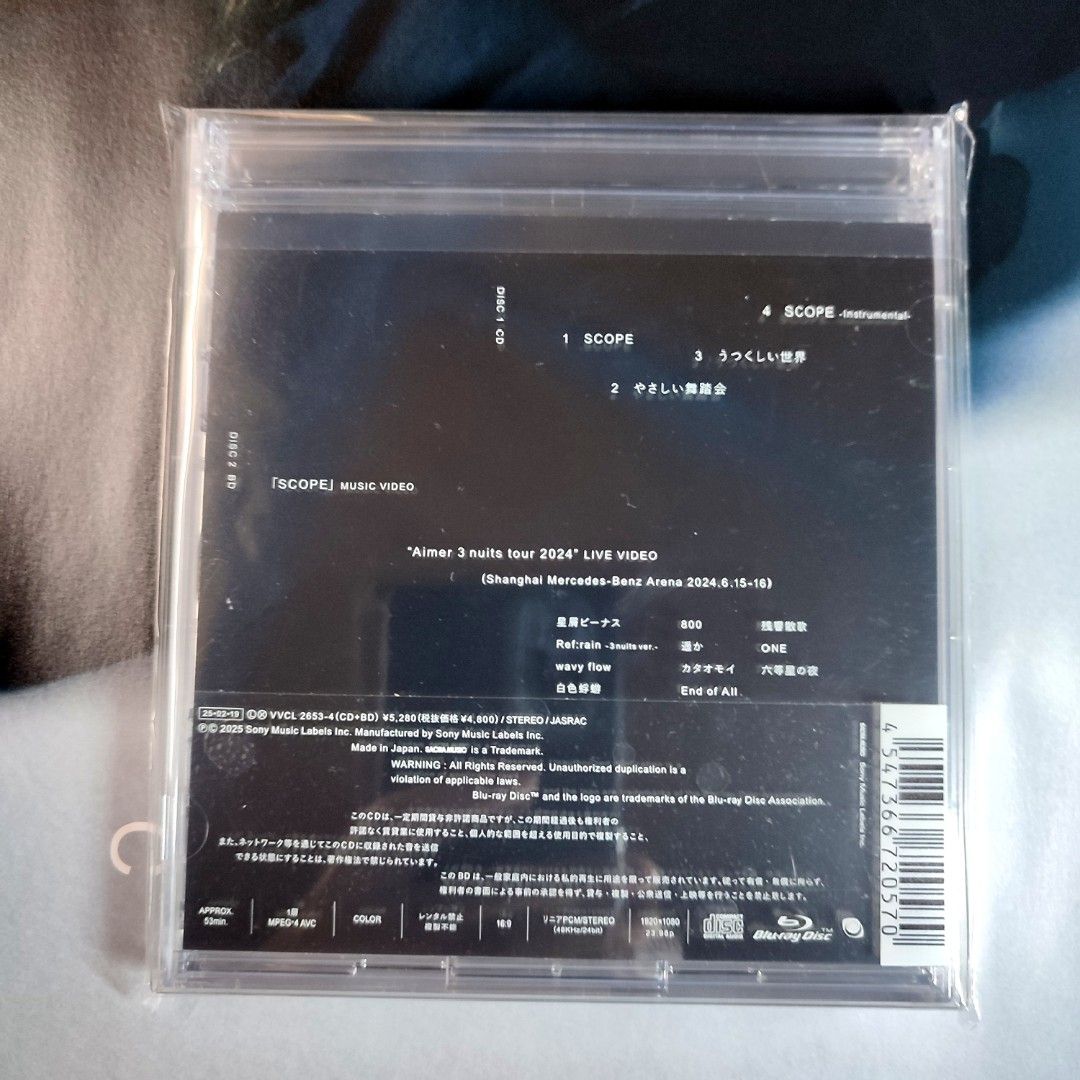 Aimer / SCOPE 【初回生産限定盤】(+Blu-ray) /期間限定盤/通常盤 日本進口 版, 興趣及遊戲, 收藏品及紀念品, 日本明星 - Carousell