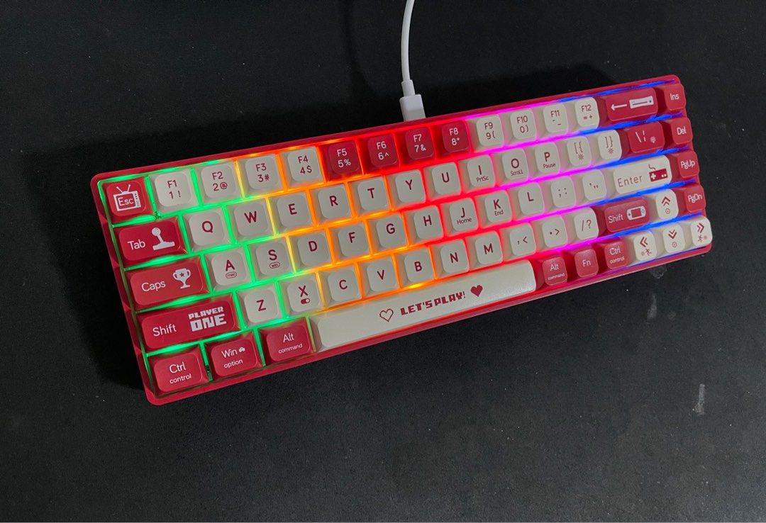 Ajazz Red Gamer Gaming Mechanical Keyboard | 68 keys | Brown Switch ...