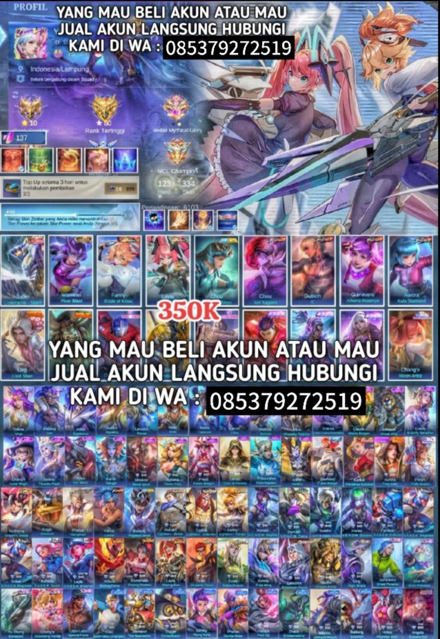 AKUN ML SULTAN FULL SKIN HUBUNGI ADMIN OPEN 24 JAM, Toys & Collectibles ...