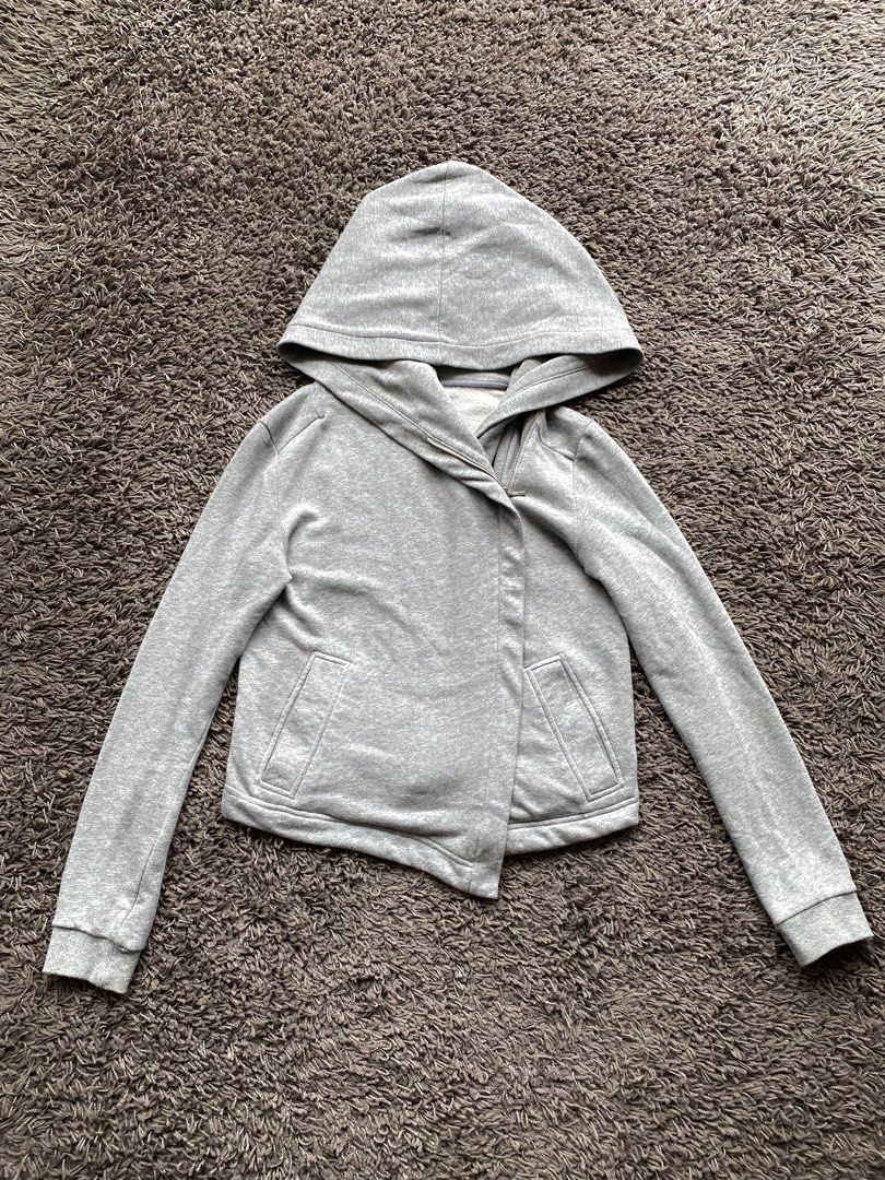 AS KNOW AS PINKY asymmetrical grey jacket with big hood rick owen style ...