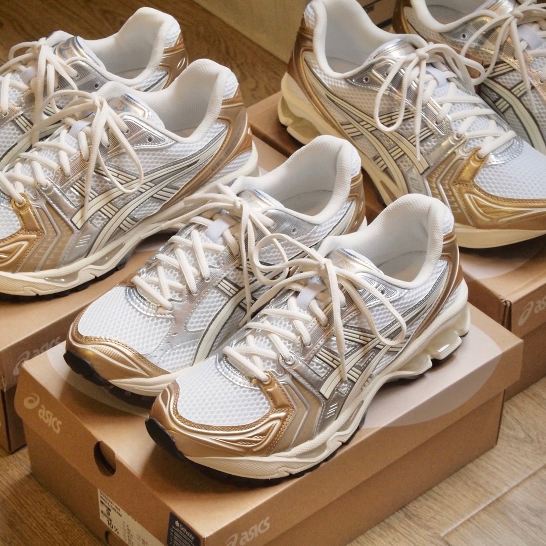 Asics Gel-Kayano 14 Olympic Medals Gold Silver White K14 Kayano, 男裝, 鞋 ...