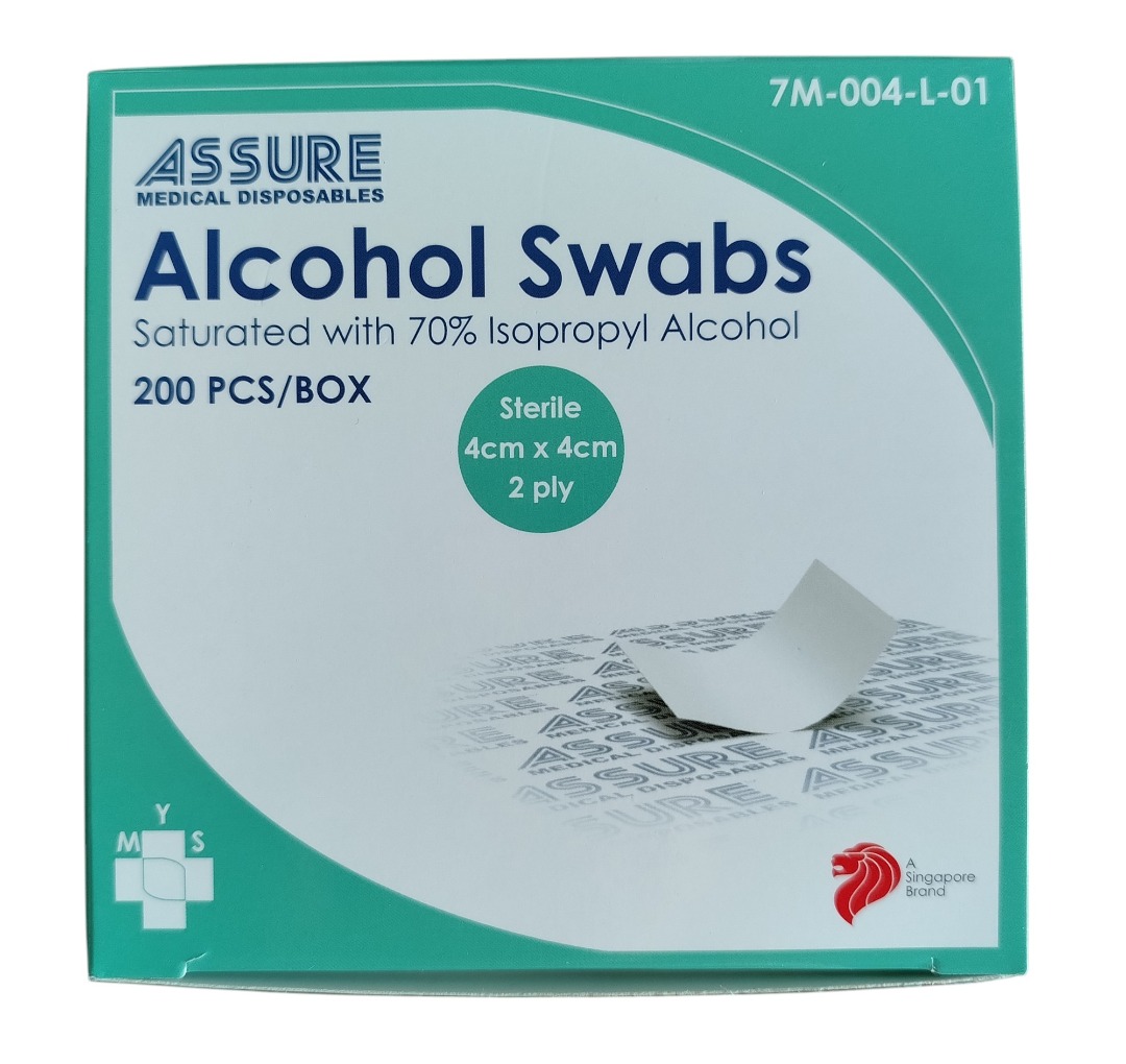 Assure Alcohol Swab 4 x 4cm 200s, Beauty & Personal Care, Sanitary ...