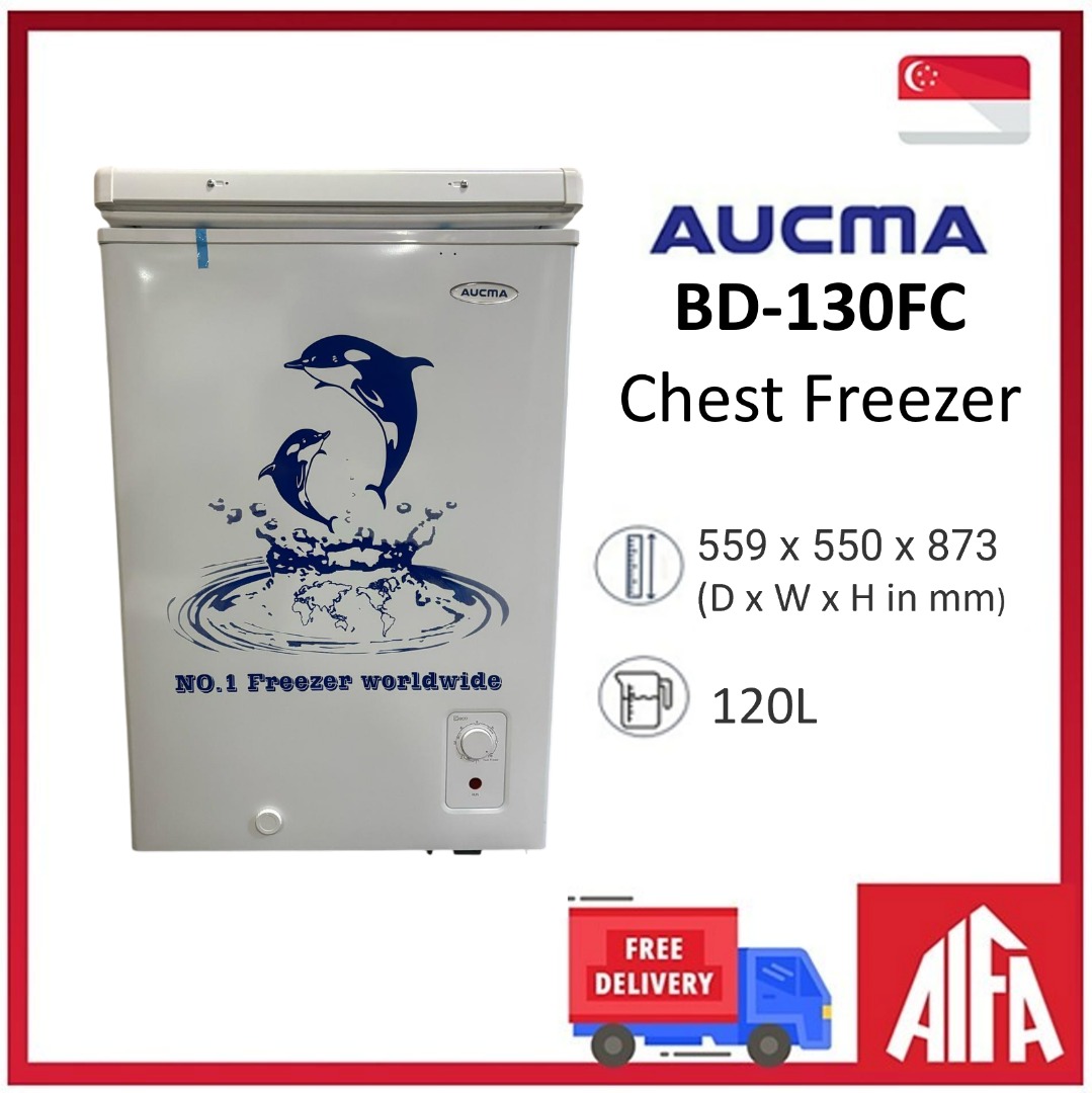 Aucma BD-130FC Chest Freezer, Top Opening Door, 120L Capacity ...