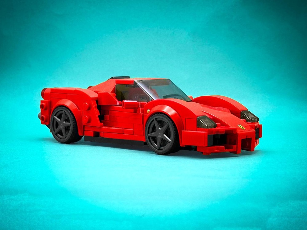 Authentic Lego Ferrari Enzo Prancing Horse MOC Custom Red Sports Car ...
