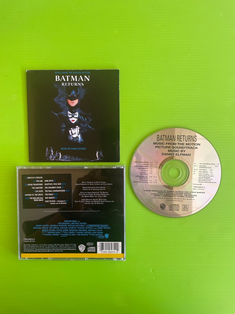 Batman Returns Music From The Motion Picture By Danny Elfman Soundtrack ...