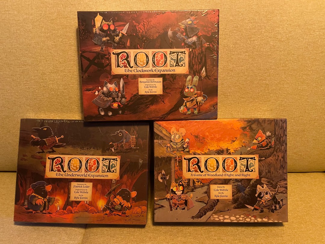 Boardgame Root Underworld, Clockwork, Vagabond 桌遊 茂林源記 地底擴充, 機械擴充, 遊俠擴充 ...