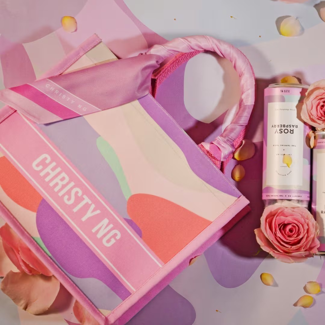 Christy Ng Rosy Raspberry mini canvas tote bag, Women's Fashion, Bags & Wallets, Tote Bags on ...