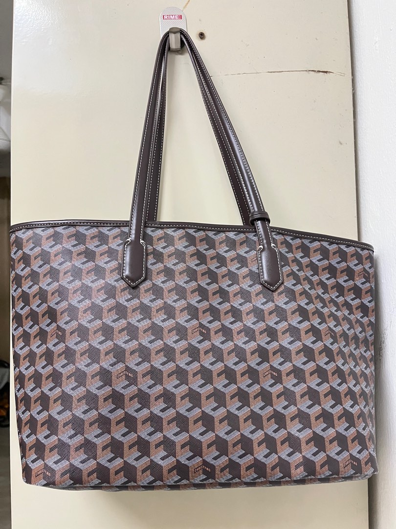 christy ng russo monogram totebag in chestnut, Women's Fashion, Bags ...