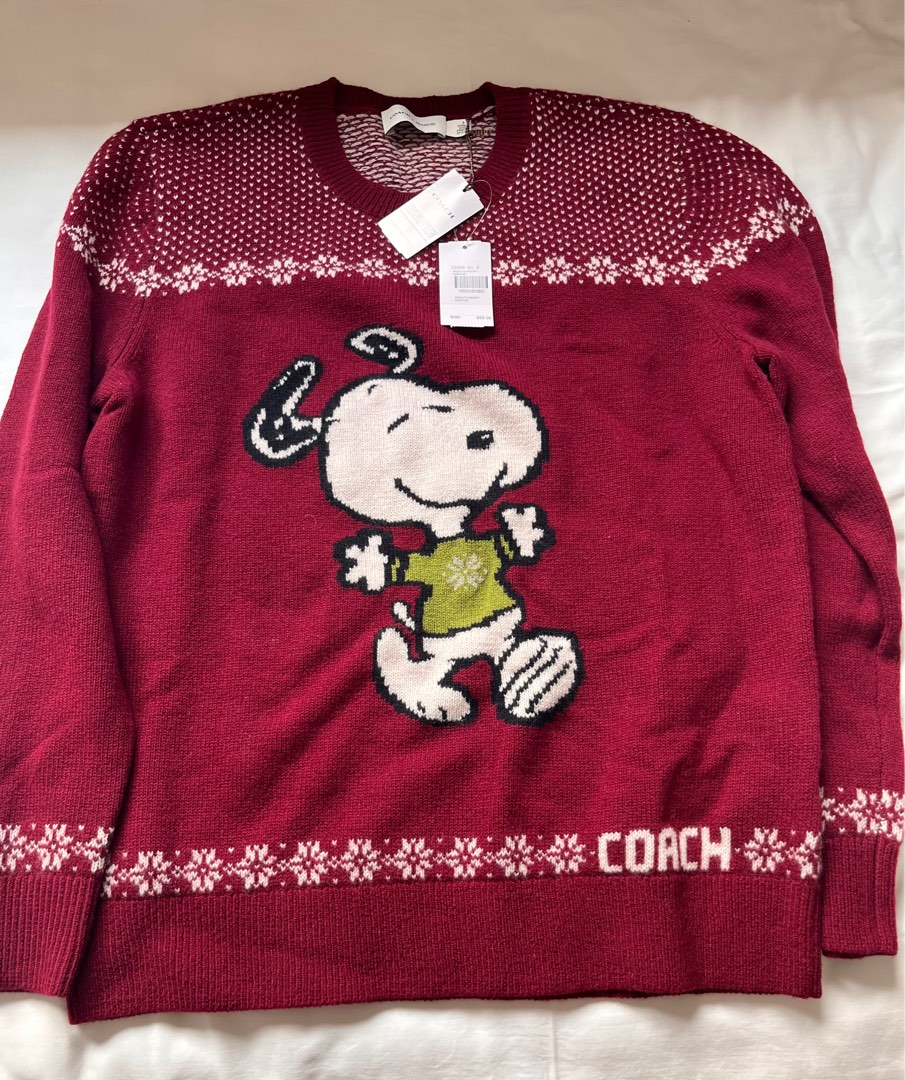 Coach x Peanuts Oversized Jumper, Women's Fashion, Tops, Longsleeves on ...