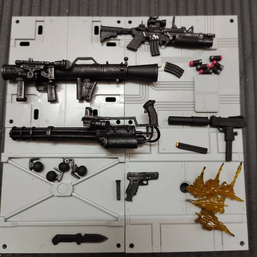 1/12 GUN WEAPON SET FIT MARVEL LEGENDS NECA MCFARLANE MEZCO DIORAMA ...
