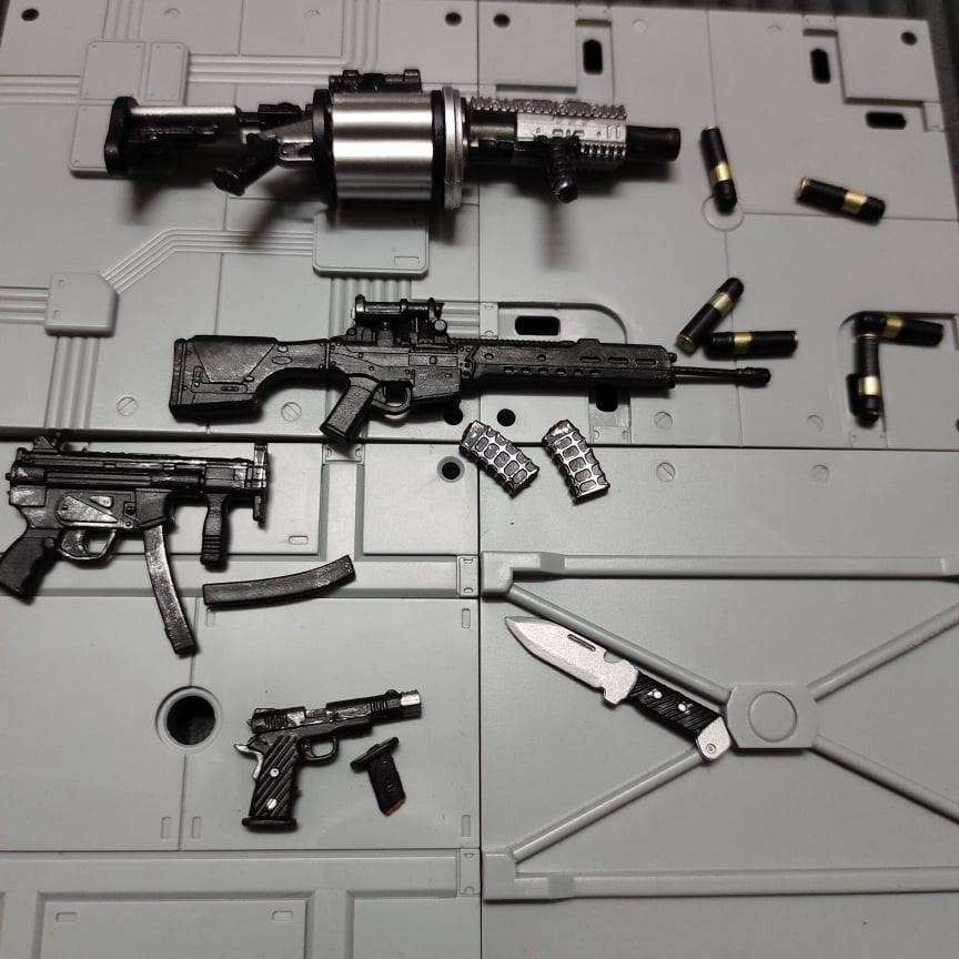 1/12 GUN WEAPON SET FIT MARVEL LEGENDS NECA MCFARLANE MEZCO DIORAMA ...