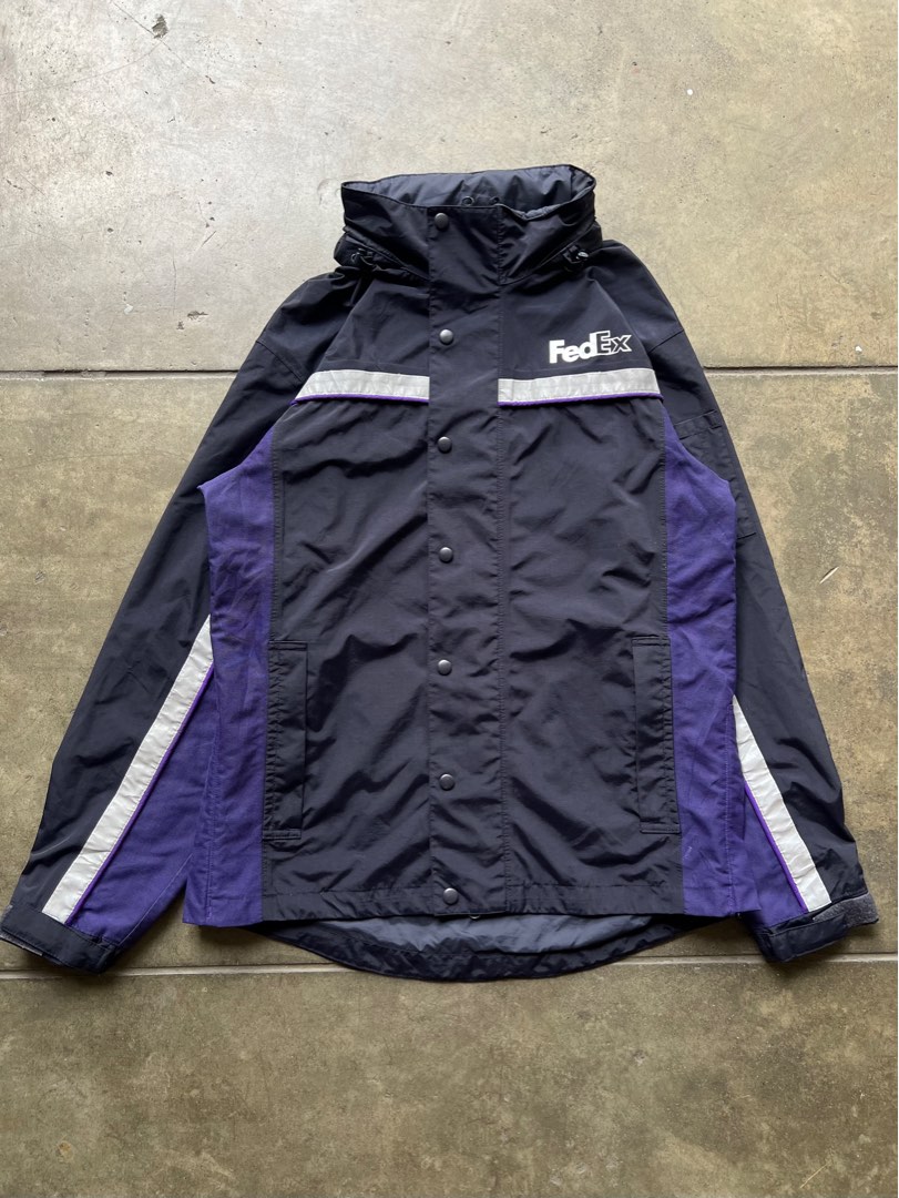 FedEx Reflective Stan Herman Rain Coat Jacket Windbreaker Vintage, Men ...